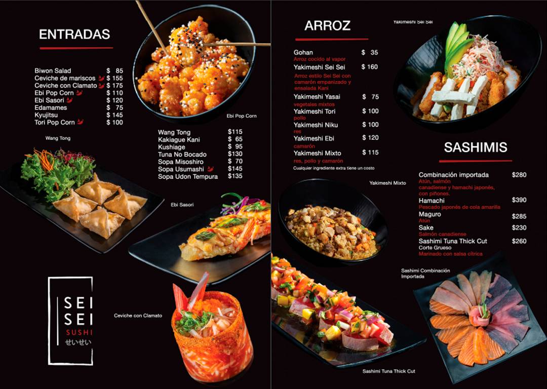 Carta del restaurante SEI SEI SUSHI, Zapopan, Av. Rafael Sanzio 634