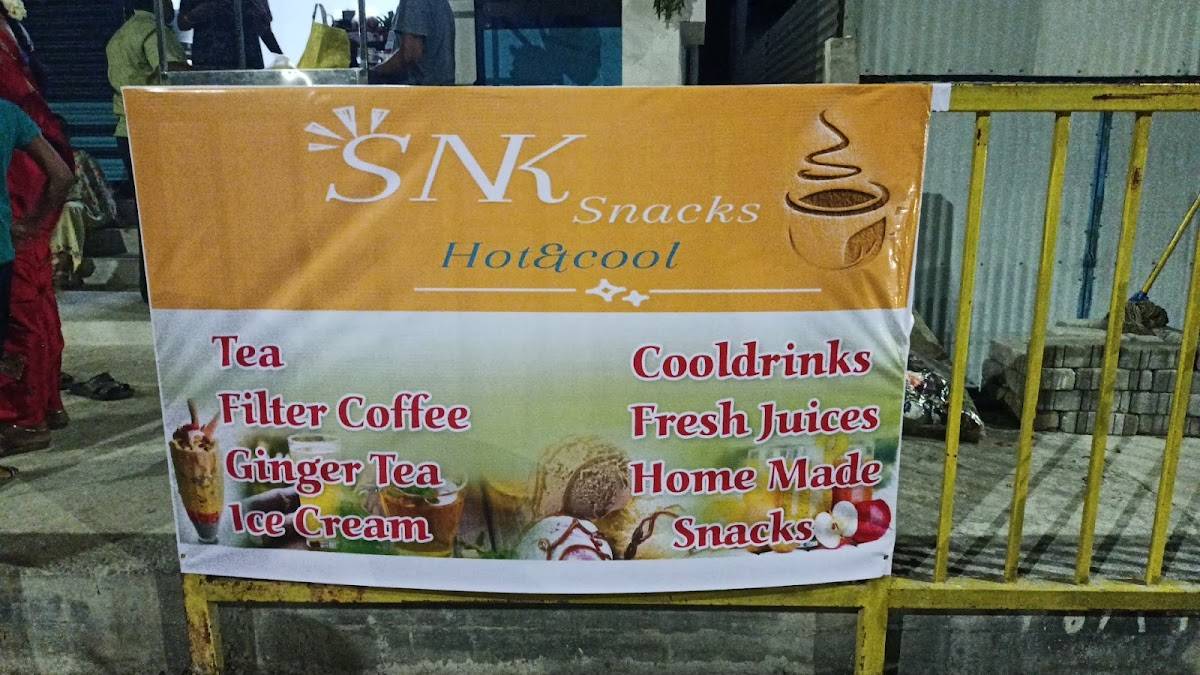 Menu at SNK SNACKS HOT&COOL, India
