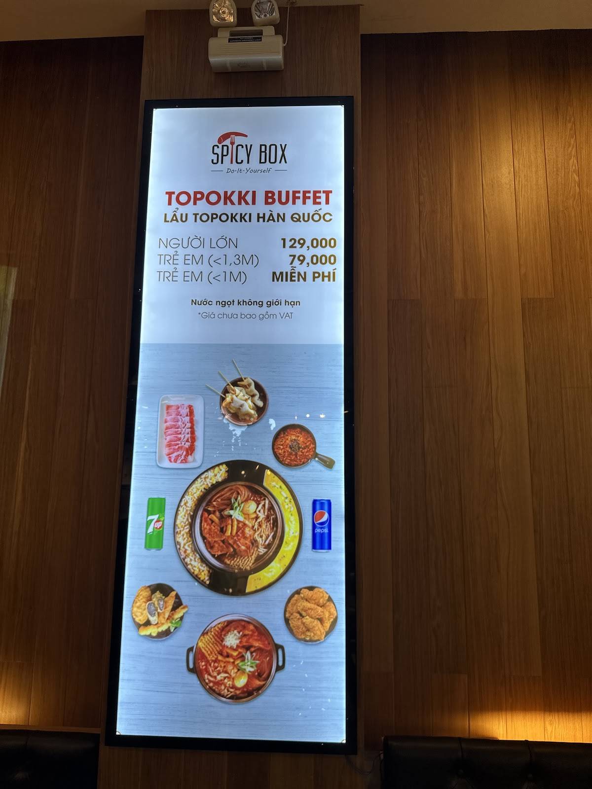 Menu at SPICY BOX VINCOM MEGAMALL THAO DIEN restaurant, Ho Chi Minh City