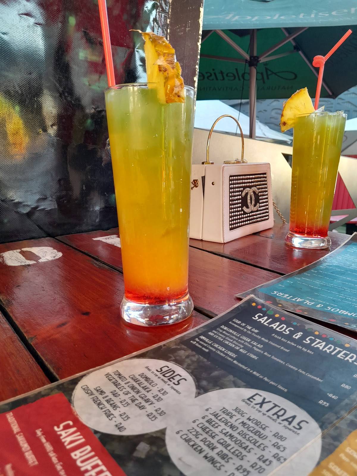 Menu at Sakhumzi Restaurant, Soweto