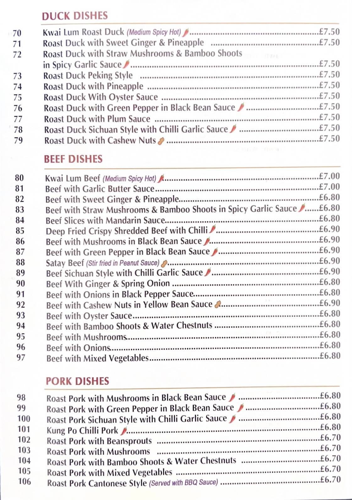 Menu at Wong's Chinese Take Away fast food, Salisbury