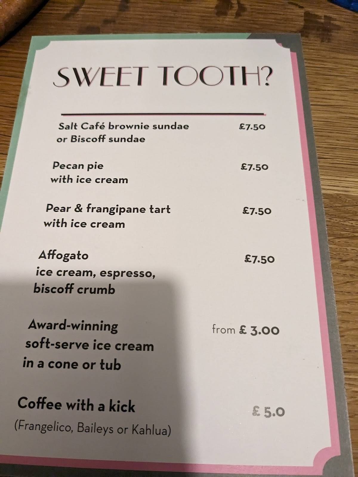 Menu at Salt Café cafe, Fareham