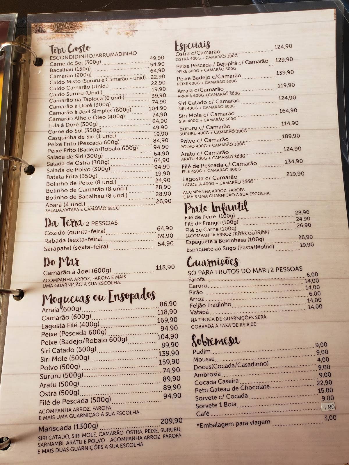 Menu em Restaurante Donana - Brotas, Salvador, Av. Teixeira Barros