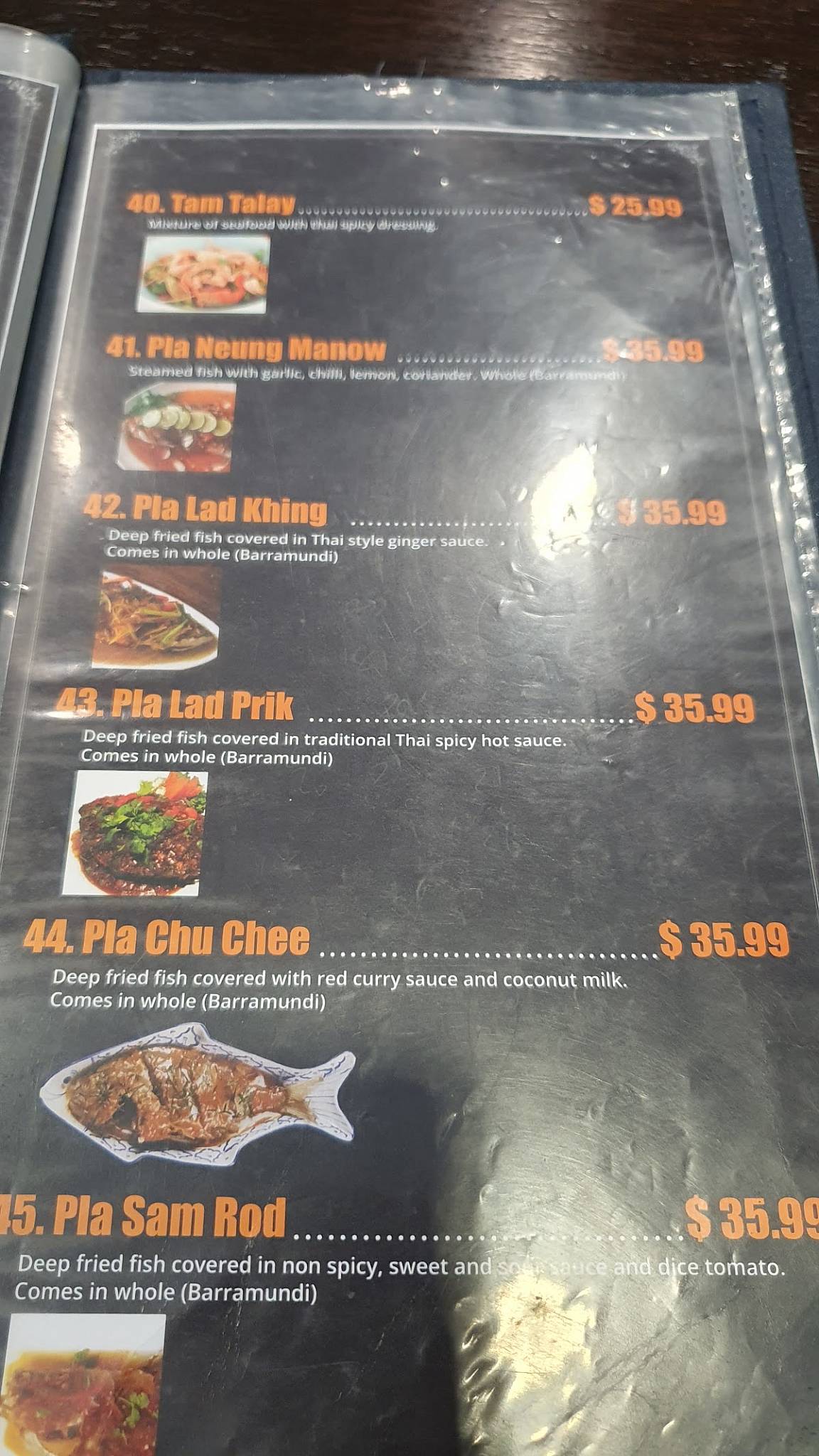 Menu at Salween Thai Restaurant, Werribee