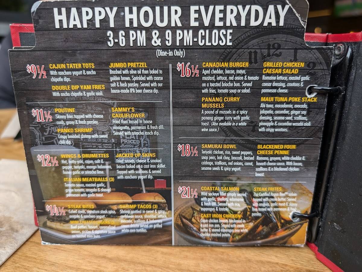 Menu at Sammy J's Grill & Bar - Maple Ridge, Maple Ridge