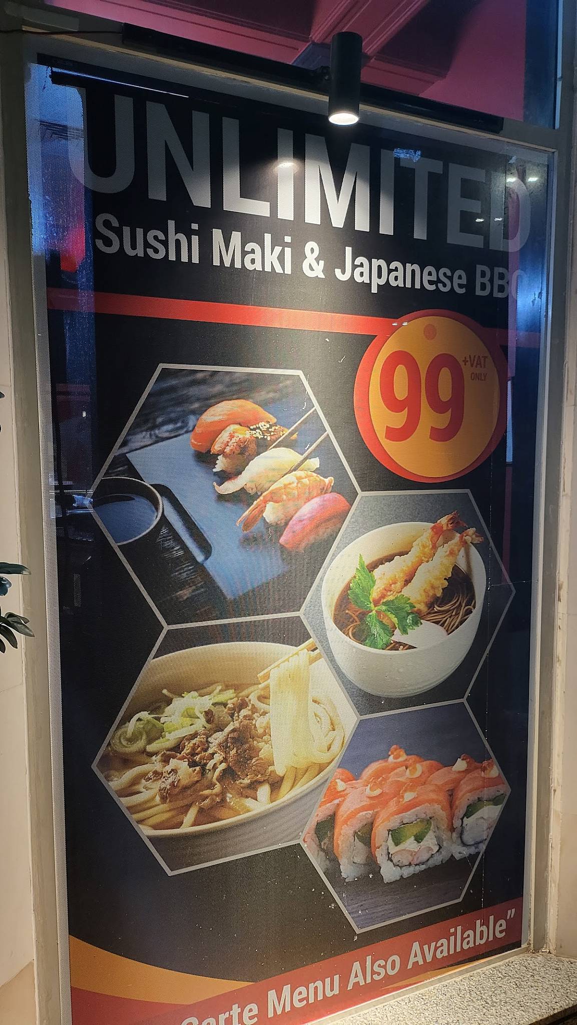 Menu at Samurai Japanese Restaurant, Abu Dhabi, Next to the Al Diar ...
