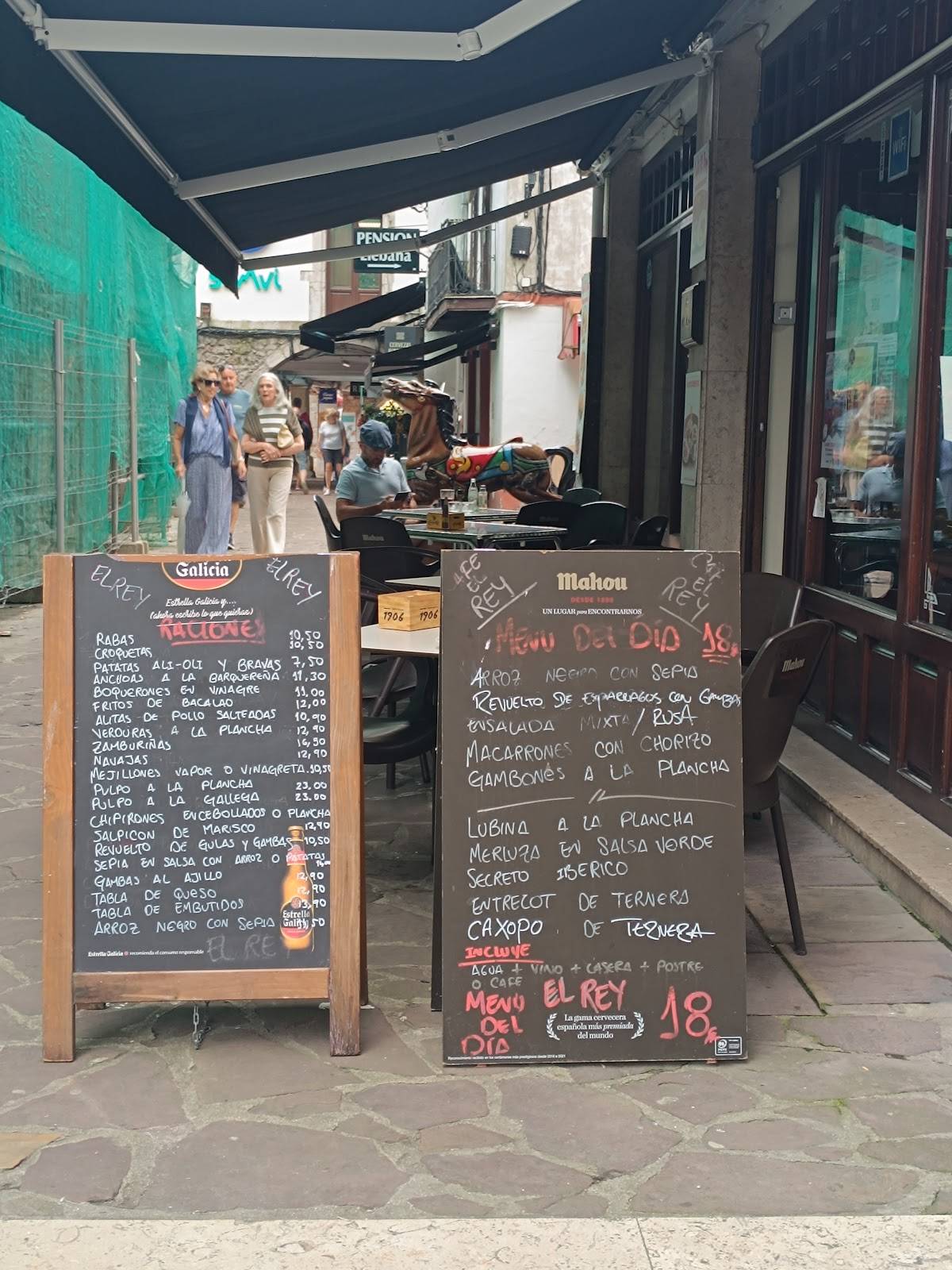 Carta de Café El Rey, San Vicente de la Barquera