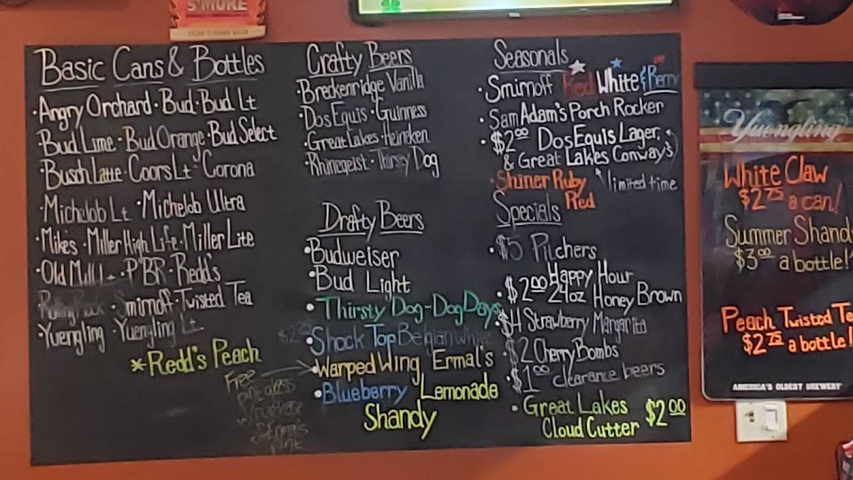 Menu at Sandy Bob's Patio pub & bar, Carey