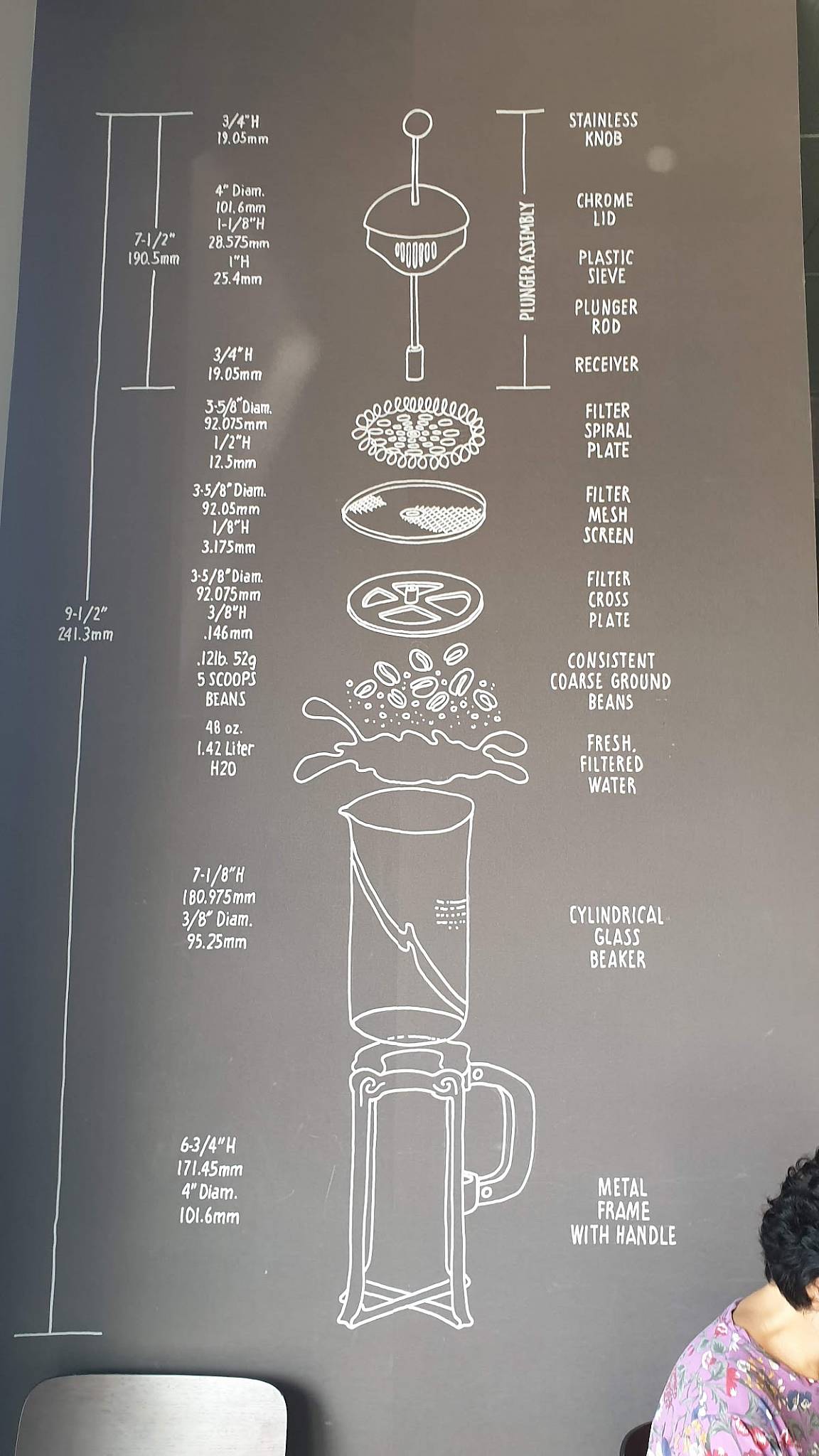 Menu at Starbucks cafe, Santa Fe Springs, Valley View Ave