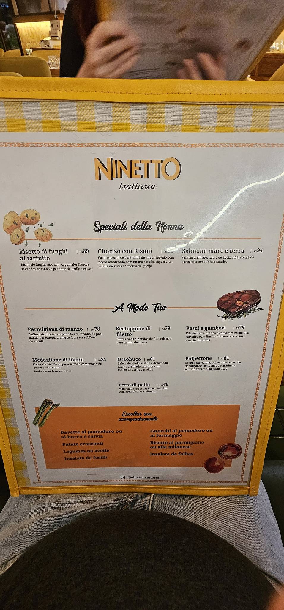 Menu at Ninetto Trattoria restaurant, São Paulo, 8501 - Loja Luc 407R ...