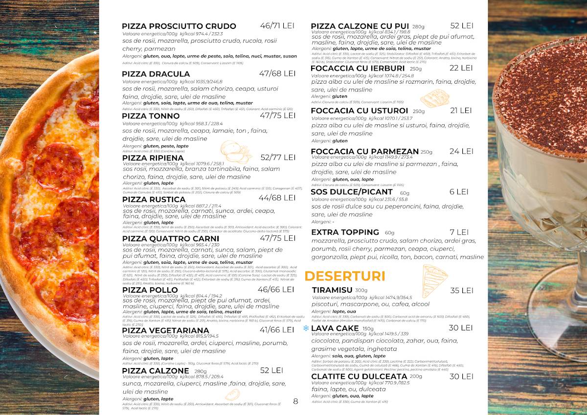 Menu at Sara Bistro ONE Cotroceni, Bucharest
