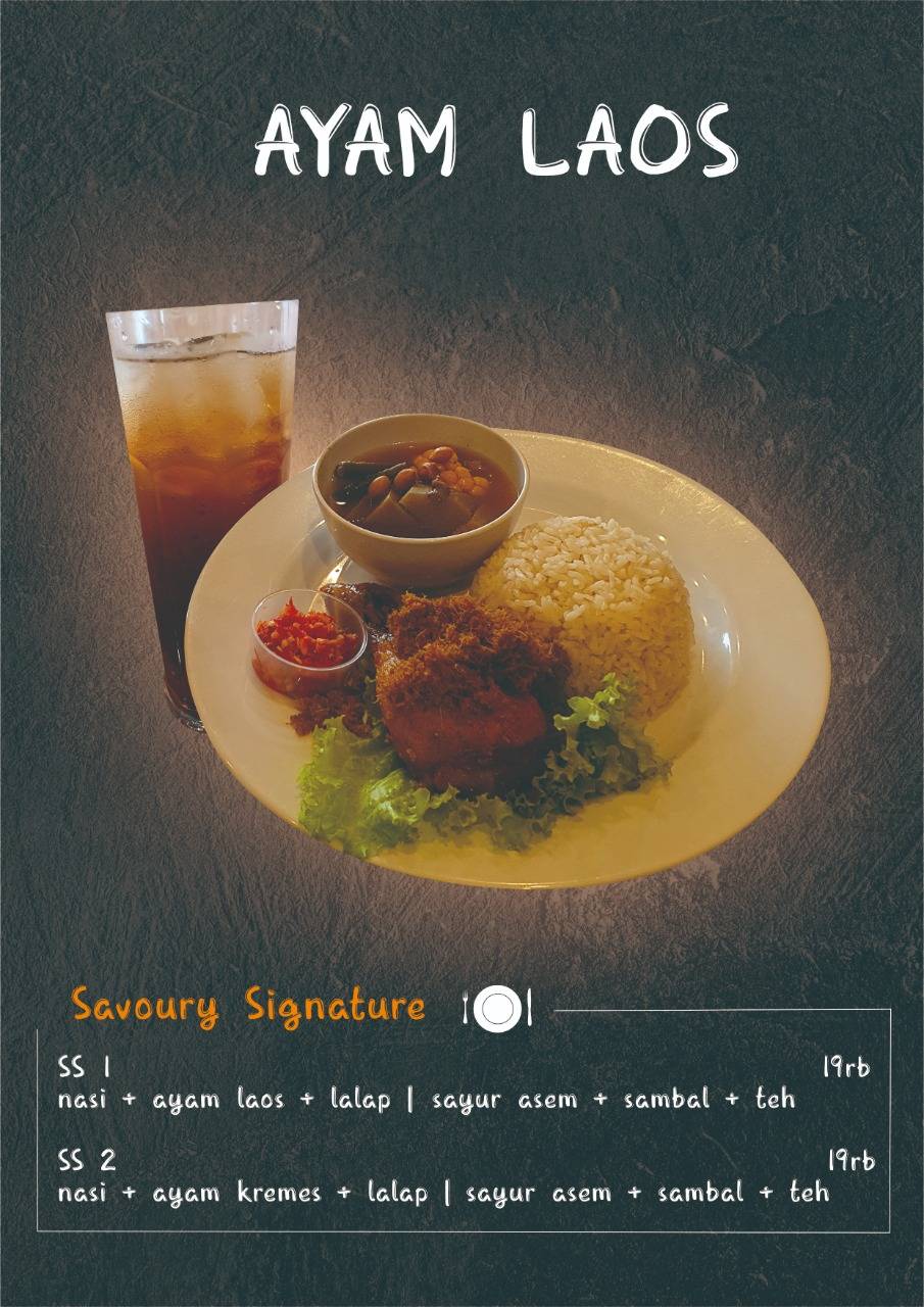 Menu at Savoury Kitchen restaurant, Indonesia