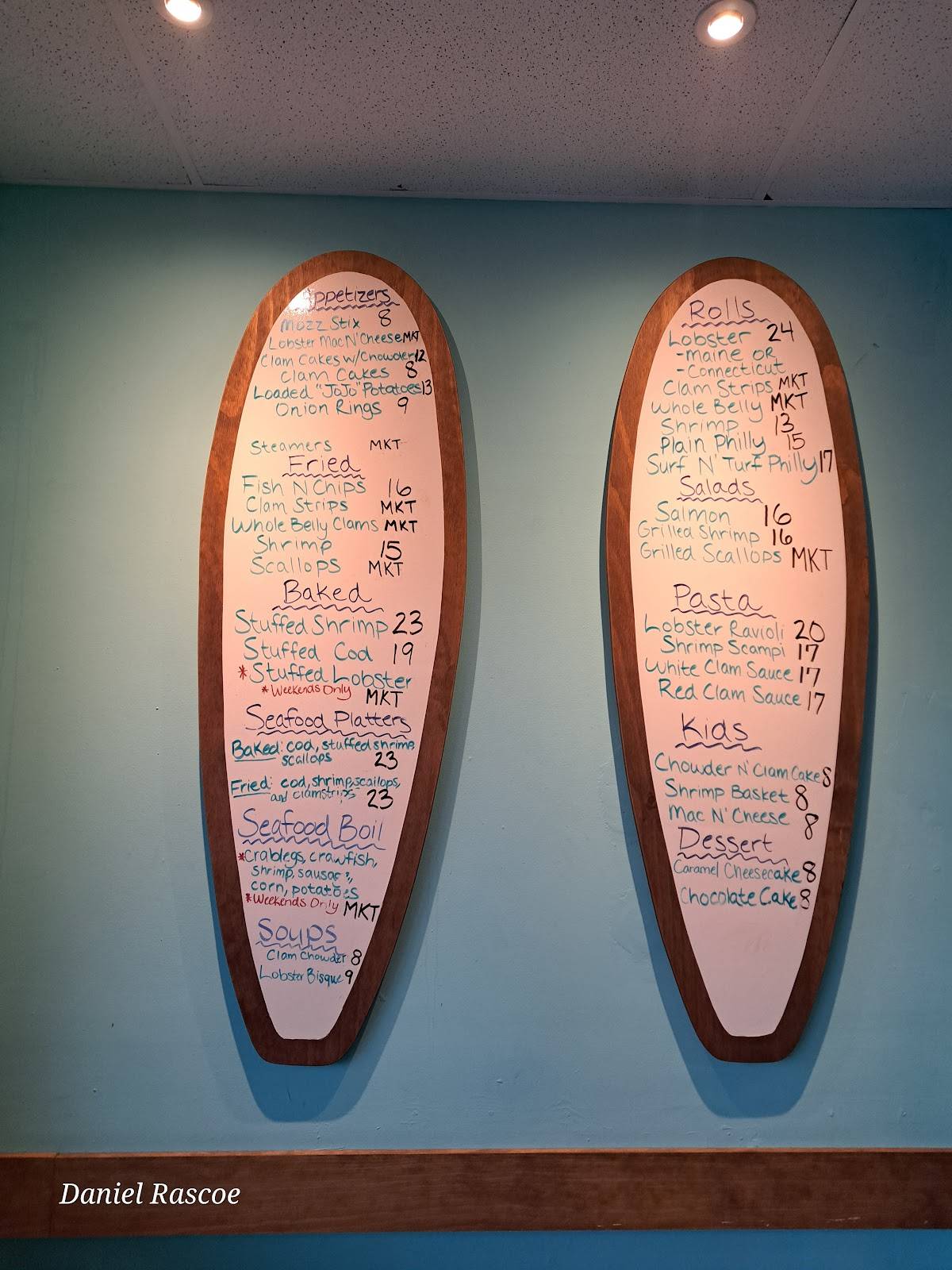 Menu at Seafood Shack restaurant, Leesburg