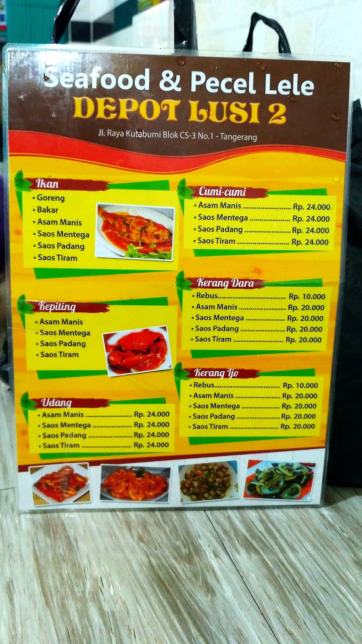 Menu at Seafood & Pecel Lele Depot Lusi 2 restaurant, Kuta Baru