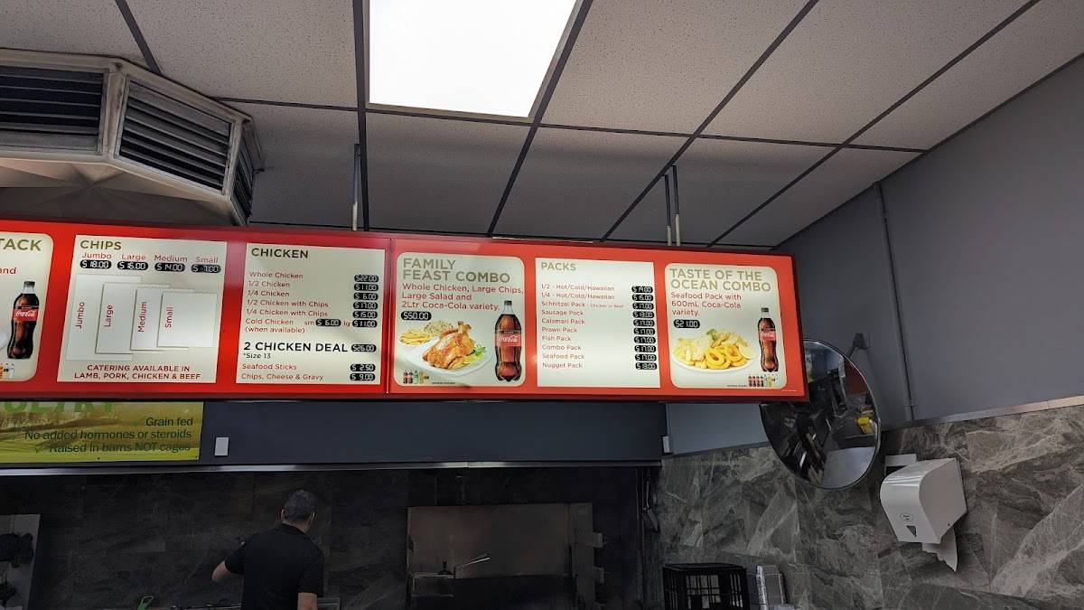 Menu at Original Charcoal Chicken restaurant, Seaton