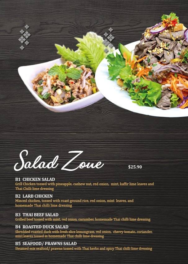 Menu at Sen Doe Thai Malay Restaurant, Waimauku