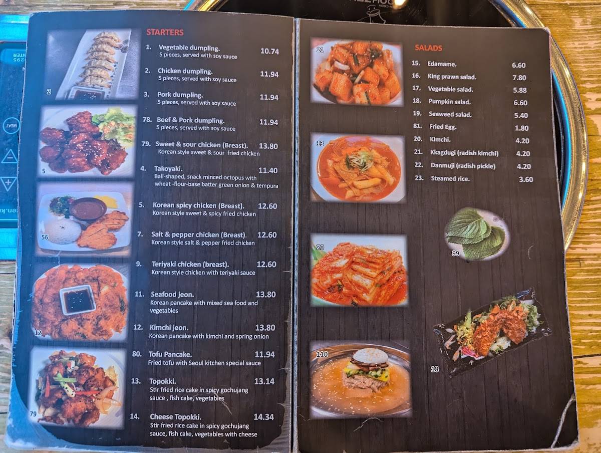 Menu at Seoul Kitchen Birmingham restaurant, Birmingham