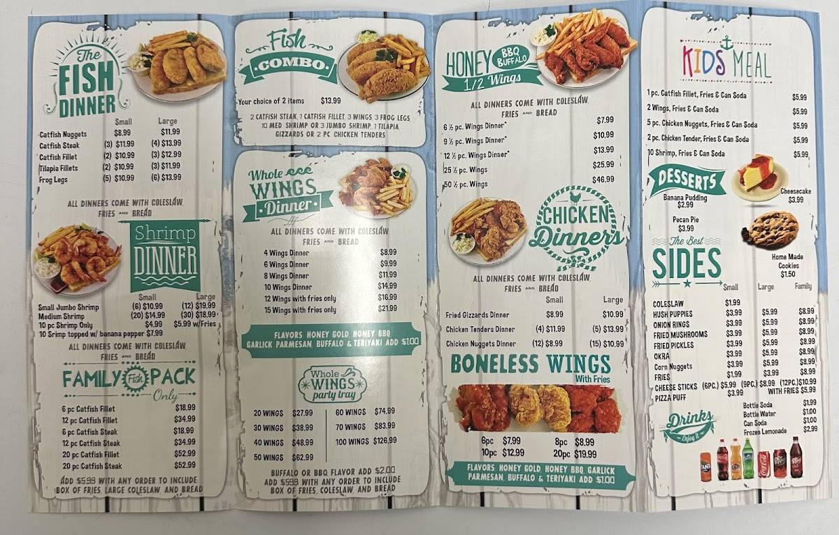Menu at Sharks Maumelle restaurant, Maumelle