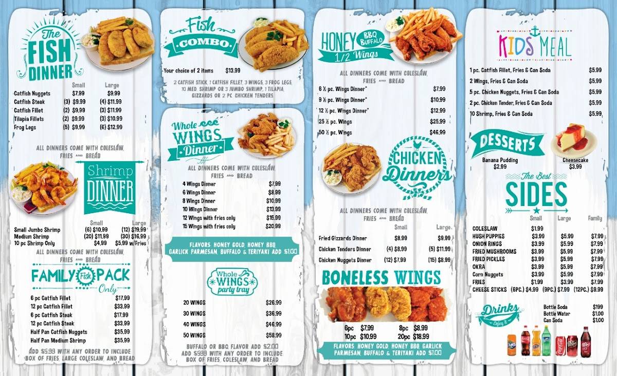 Menu at Sharks Maumelle restaurant, Maumelle