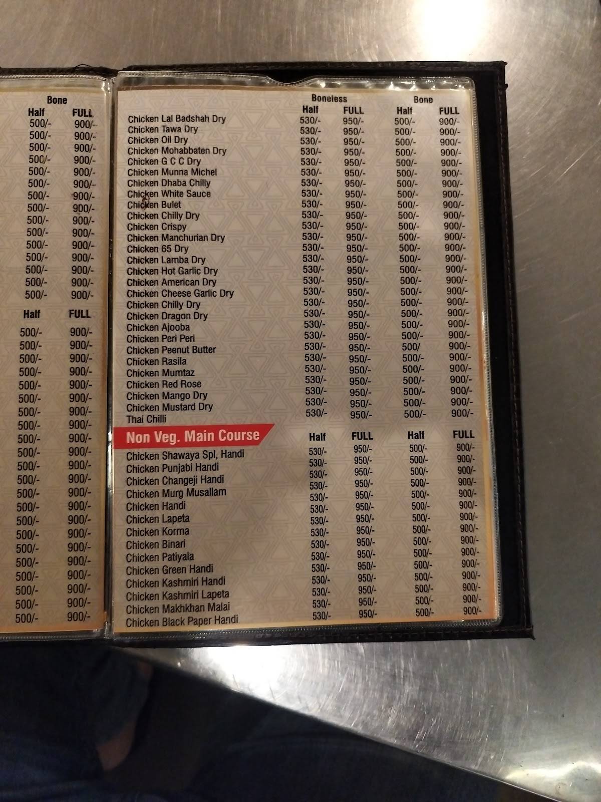 Menu at Shawaya Dhaba, Bhiwandi, 204/B