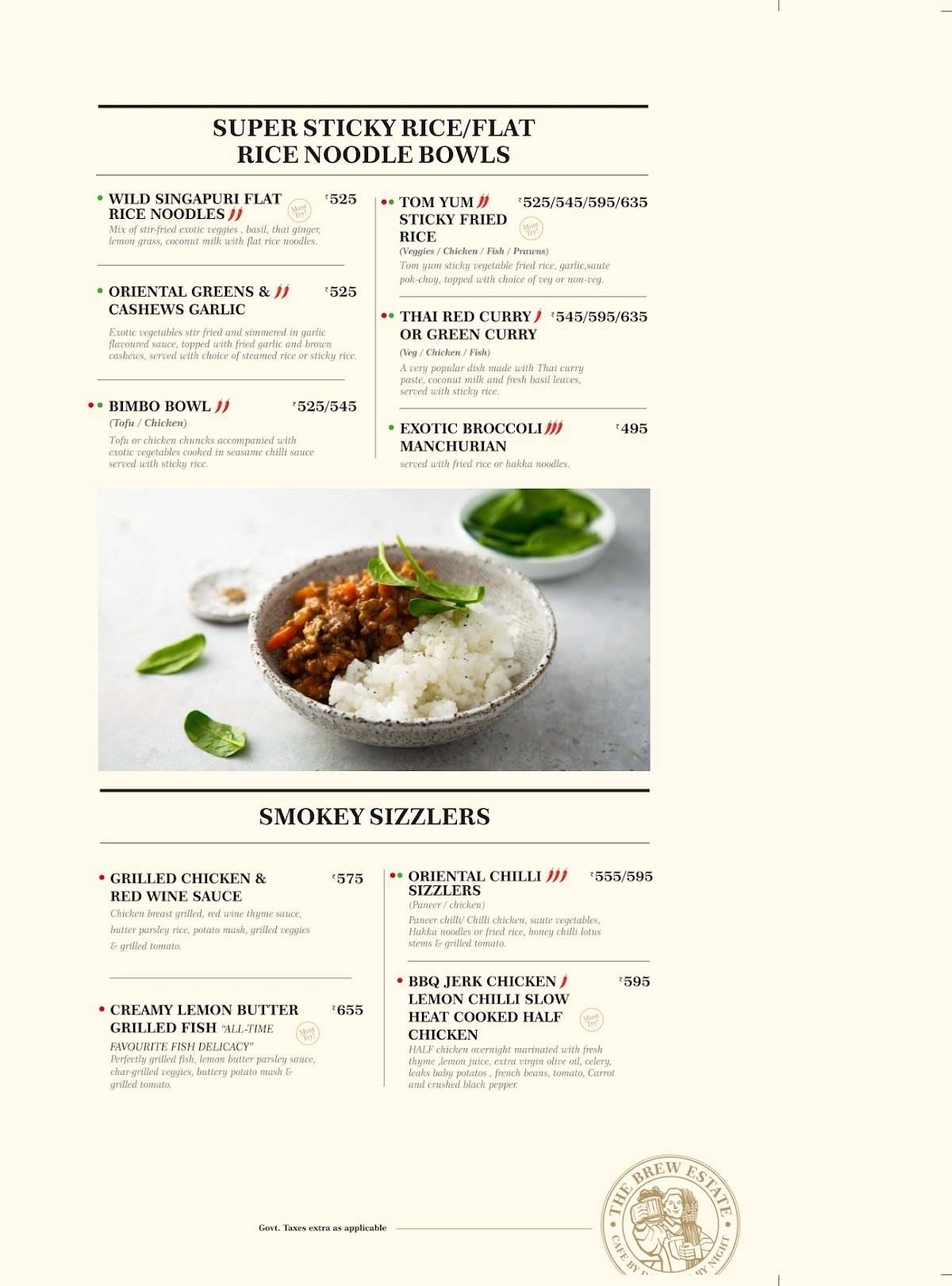 Menu at The Brew Estate, Shimla, near Christ Church The Ridge