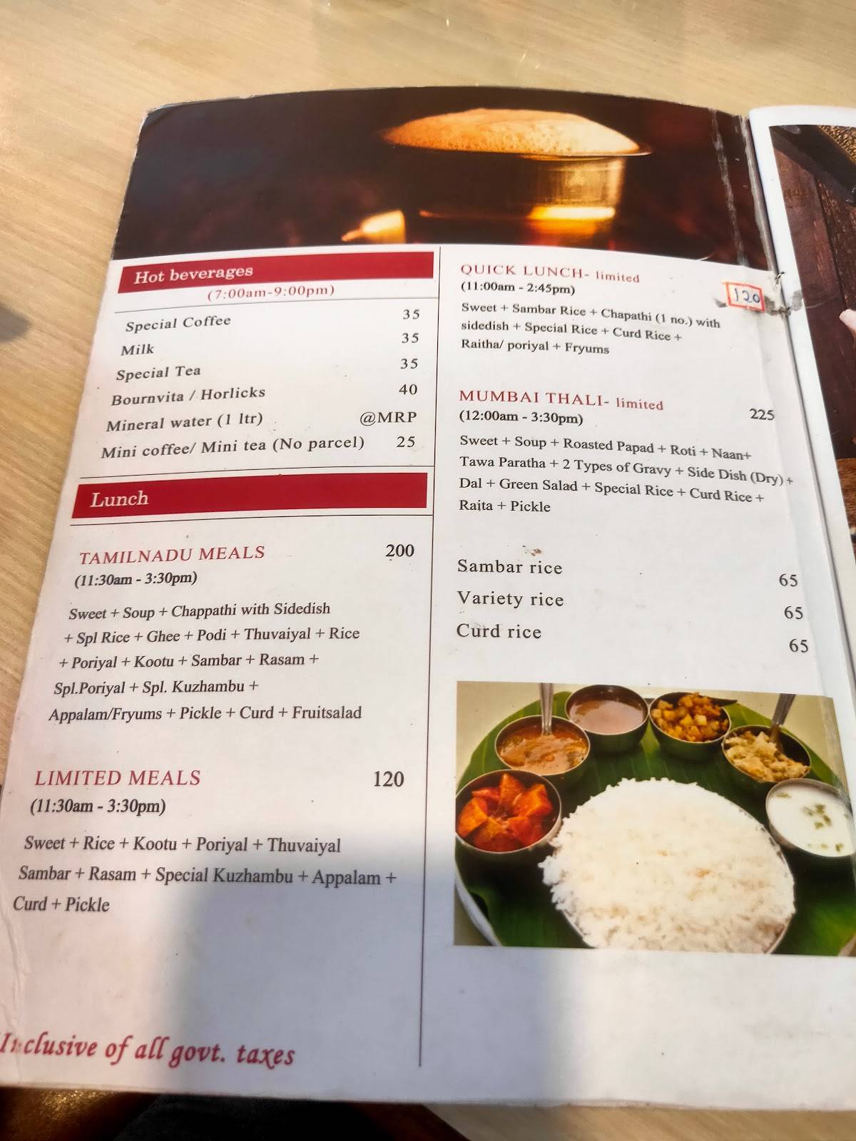 Menu at Geetham Veg Restaurant - Ashok Nagar, Chennai, 27