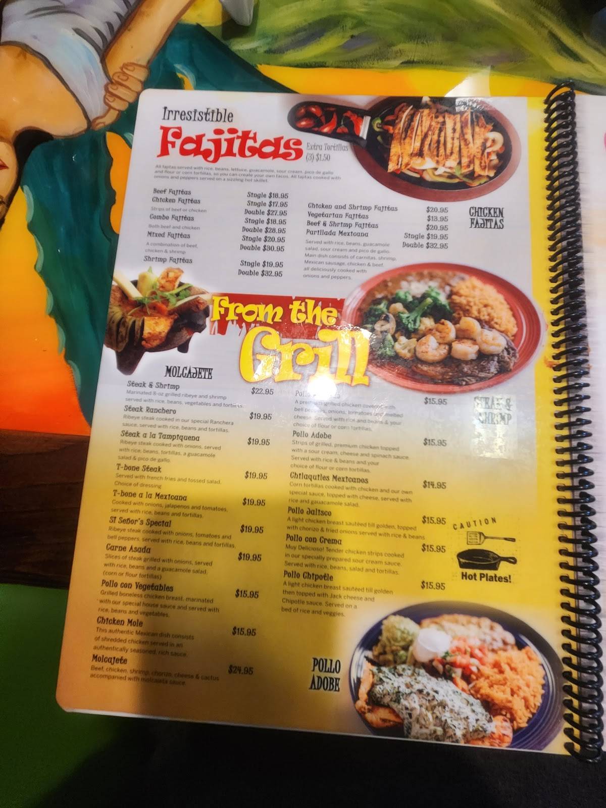 Menu at Si Señor Mexican Bar & Grill, Arnold