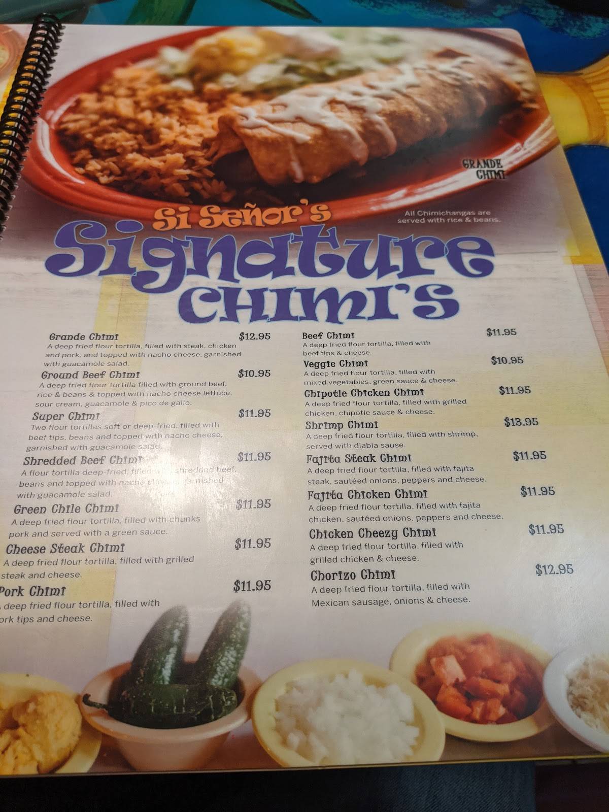 Menu at Si Señor Mexican Bar & Grill, Arnold