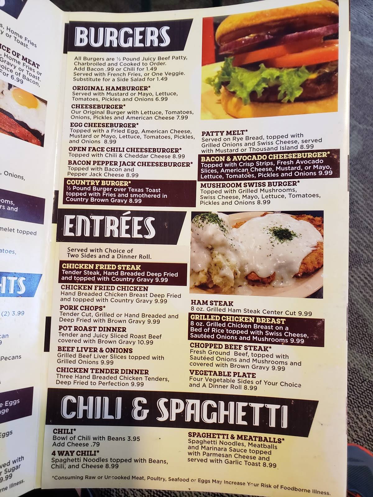 Menu at Silver Skillet Family Diner restaurant, Tulsa