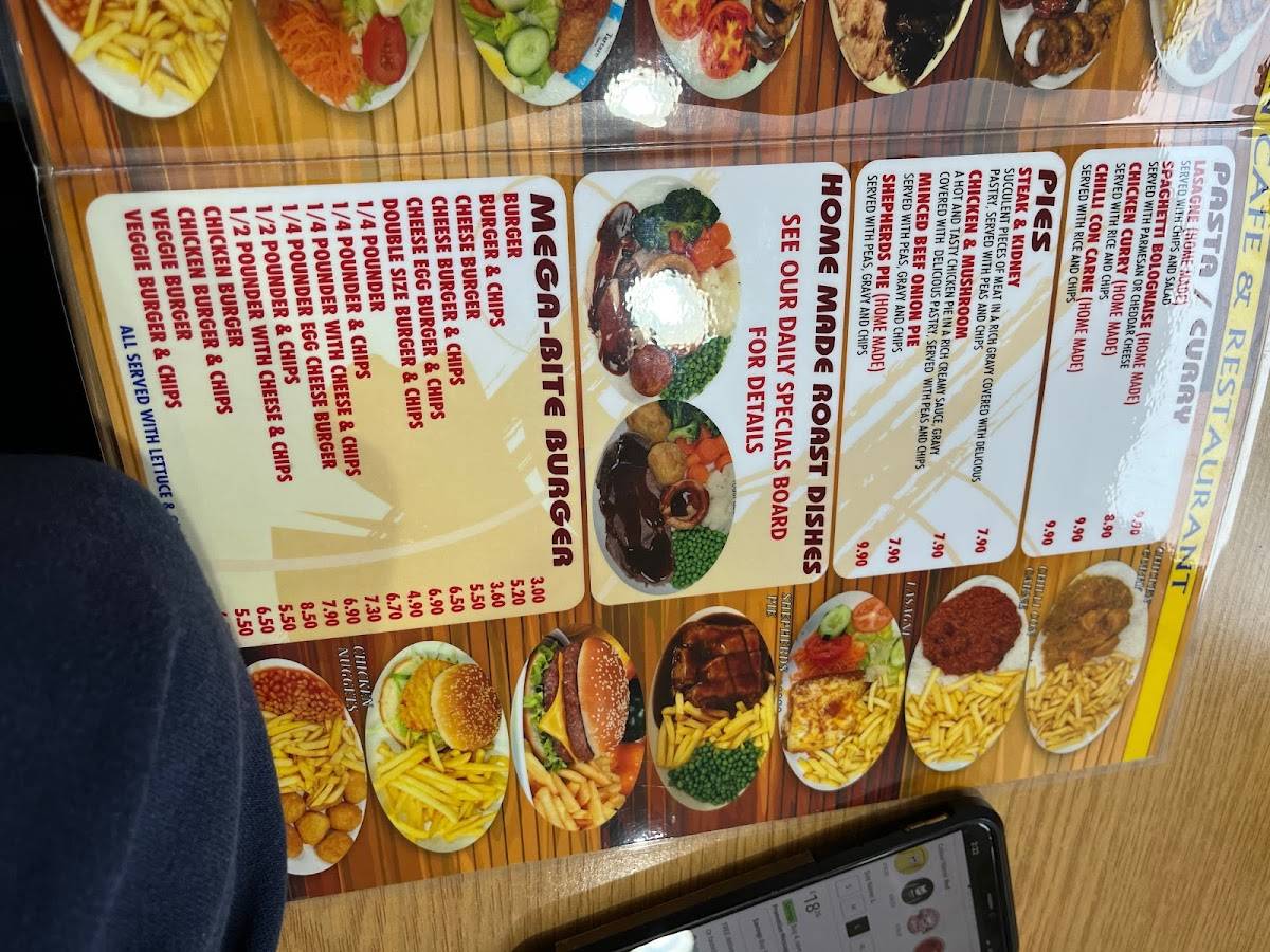 Menu at Silver Spoon cafe, Sleaford