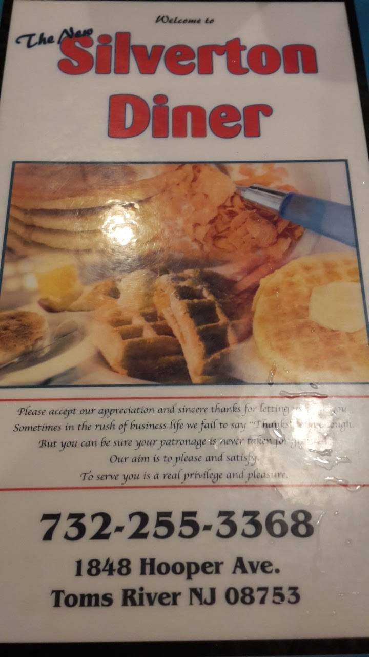 Menu at The New Silverton Diner cafe, Toms River, Hooper Ave