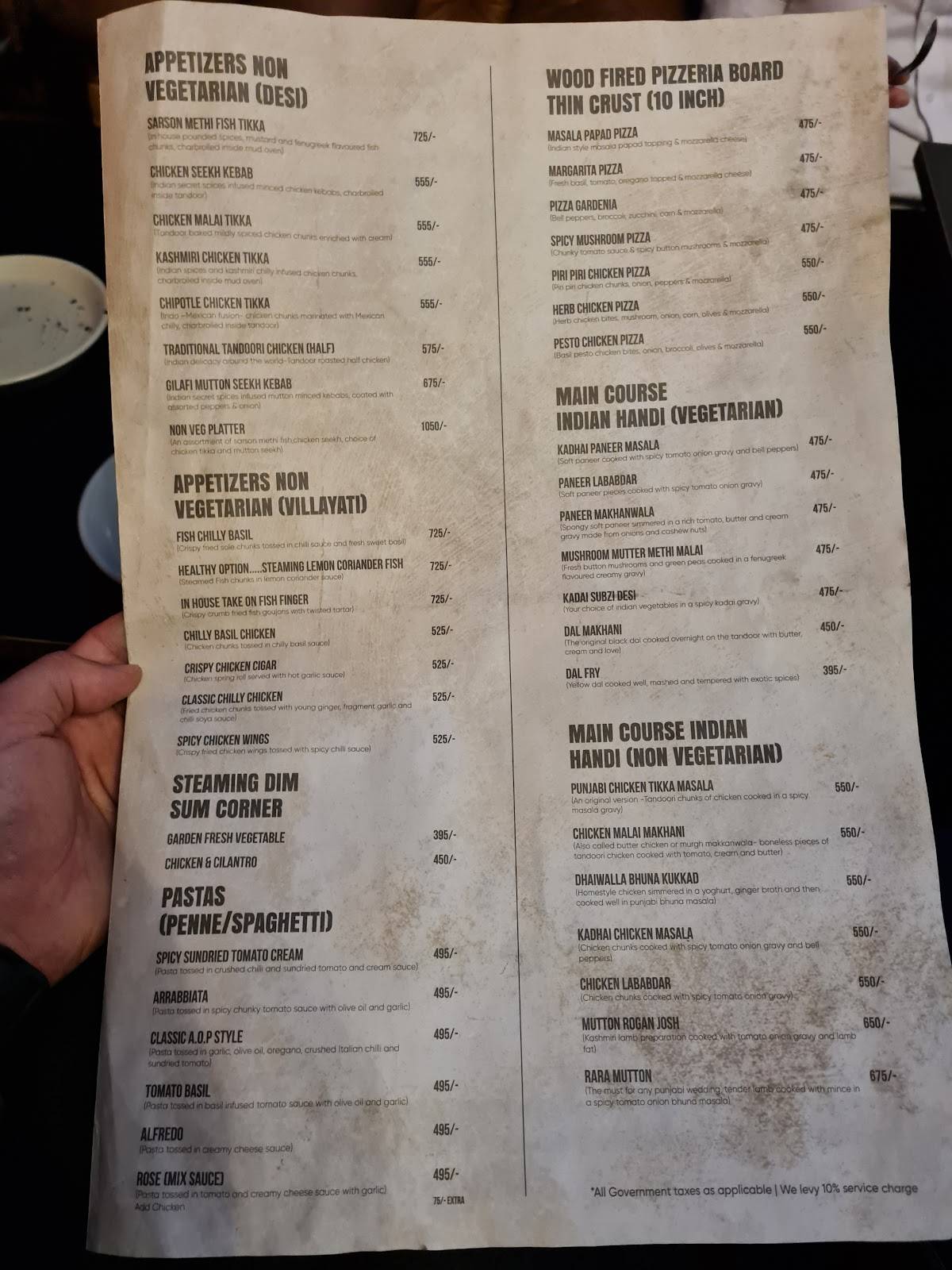 Menu at Skyhouse Cafe & Bar, Noida