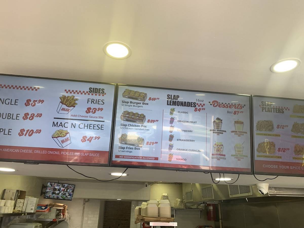 Menu at Slap Burger Paterson restaurant, Paterson