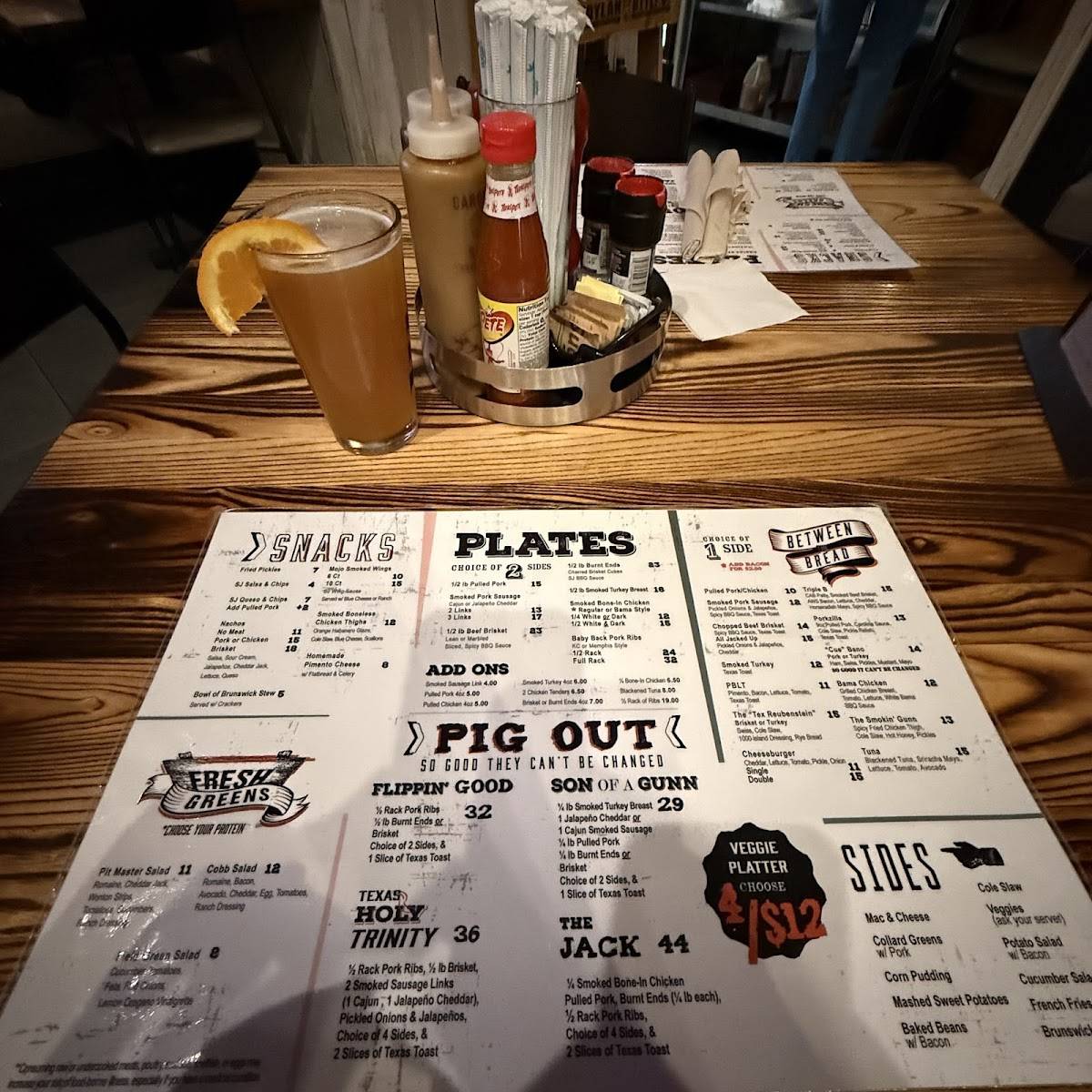 Carta de Smokejack BBQ, Alpharetta
