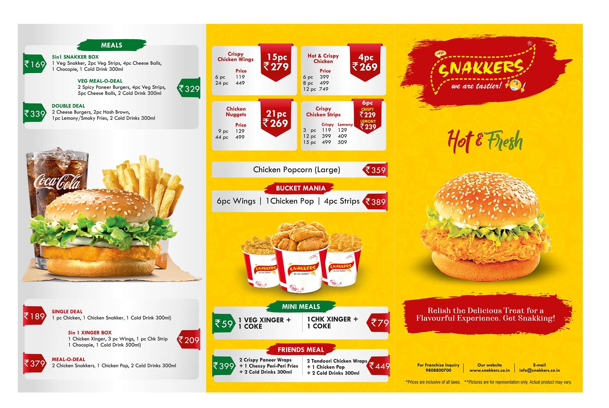 Menu at Snakkers, Jalalabad, Fazilka - Ferozpur Rd