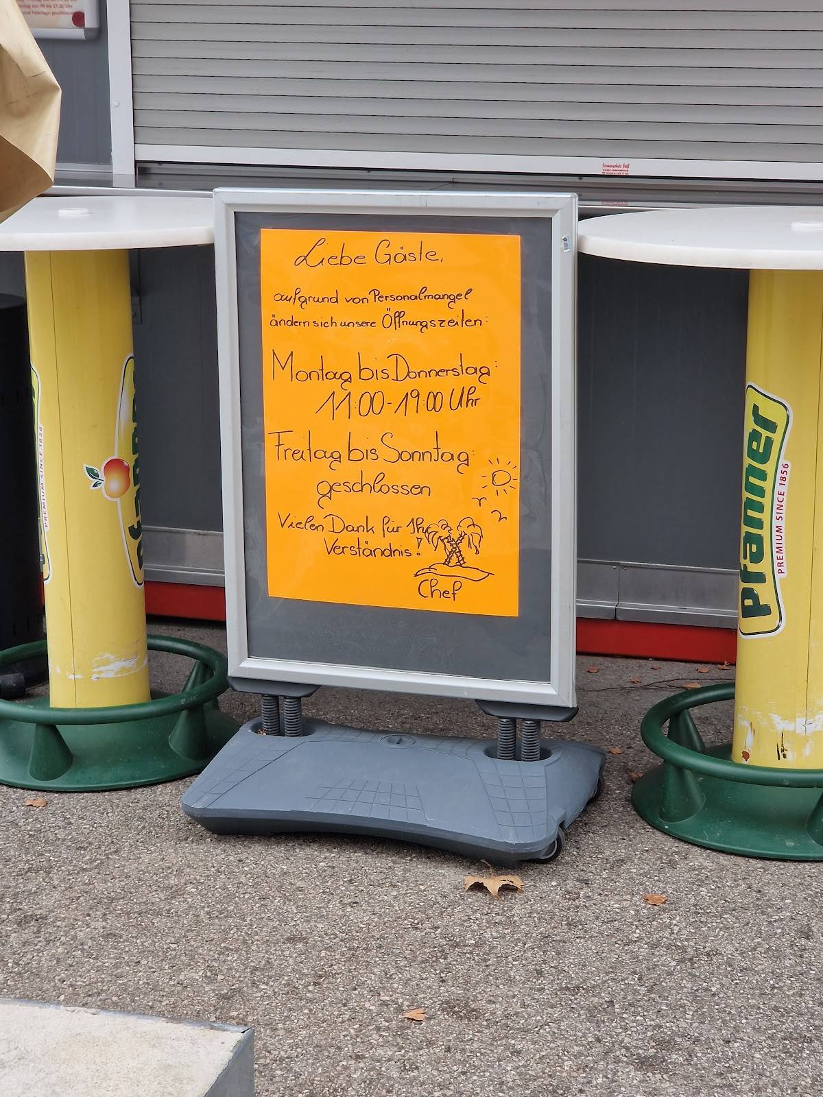 Speisekarte von Snoopy Grill fast Food, Rum