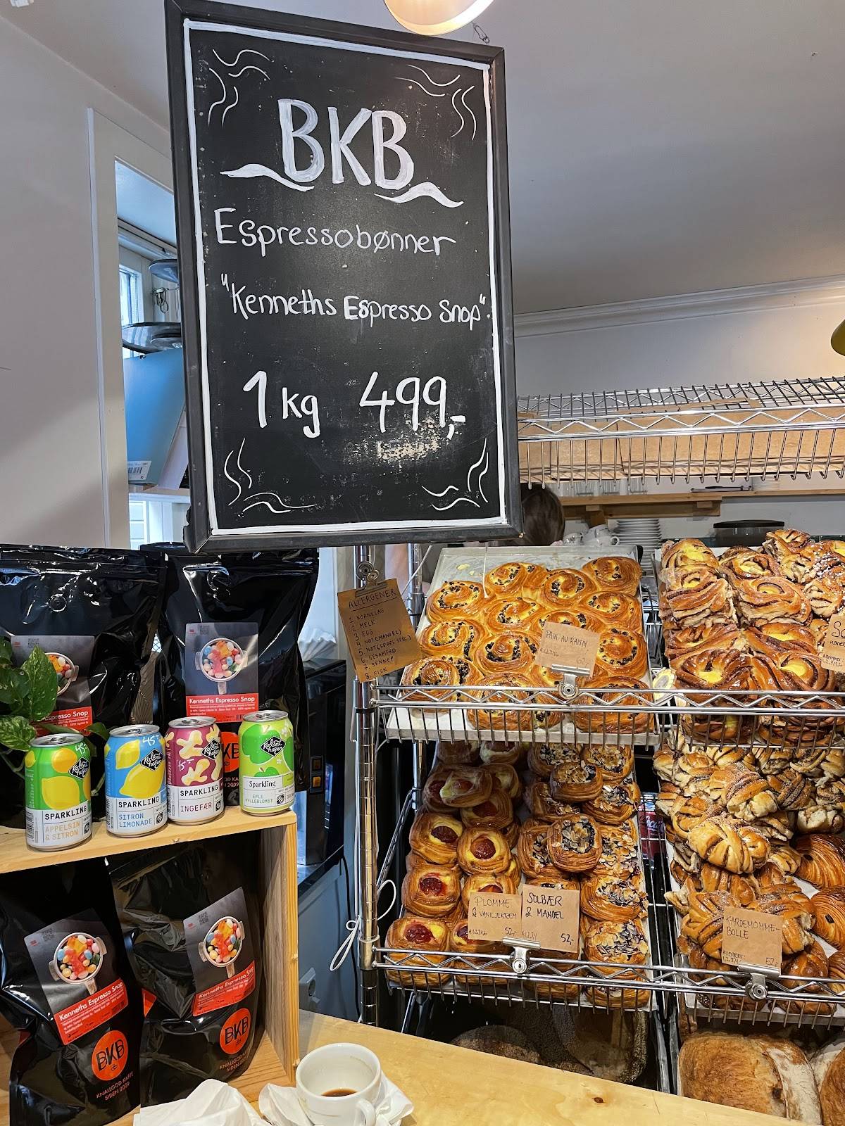 Menu at Solros cafe and Bakery, Bergen