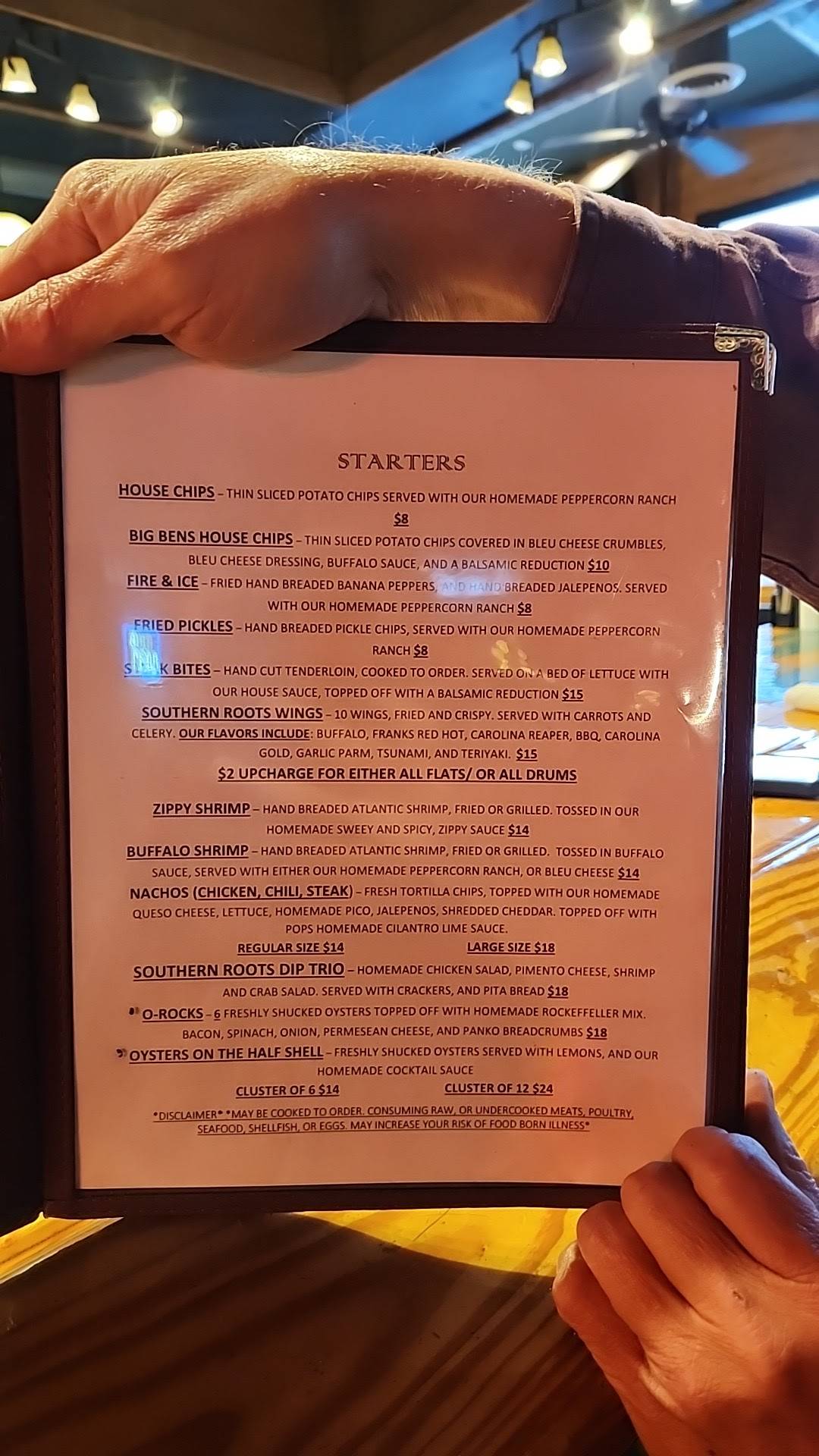 Menu at Southern Roots Bar & Grille, Monroe