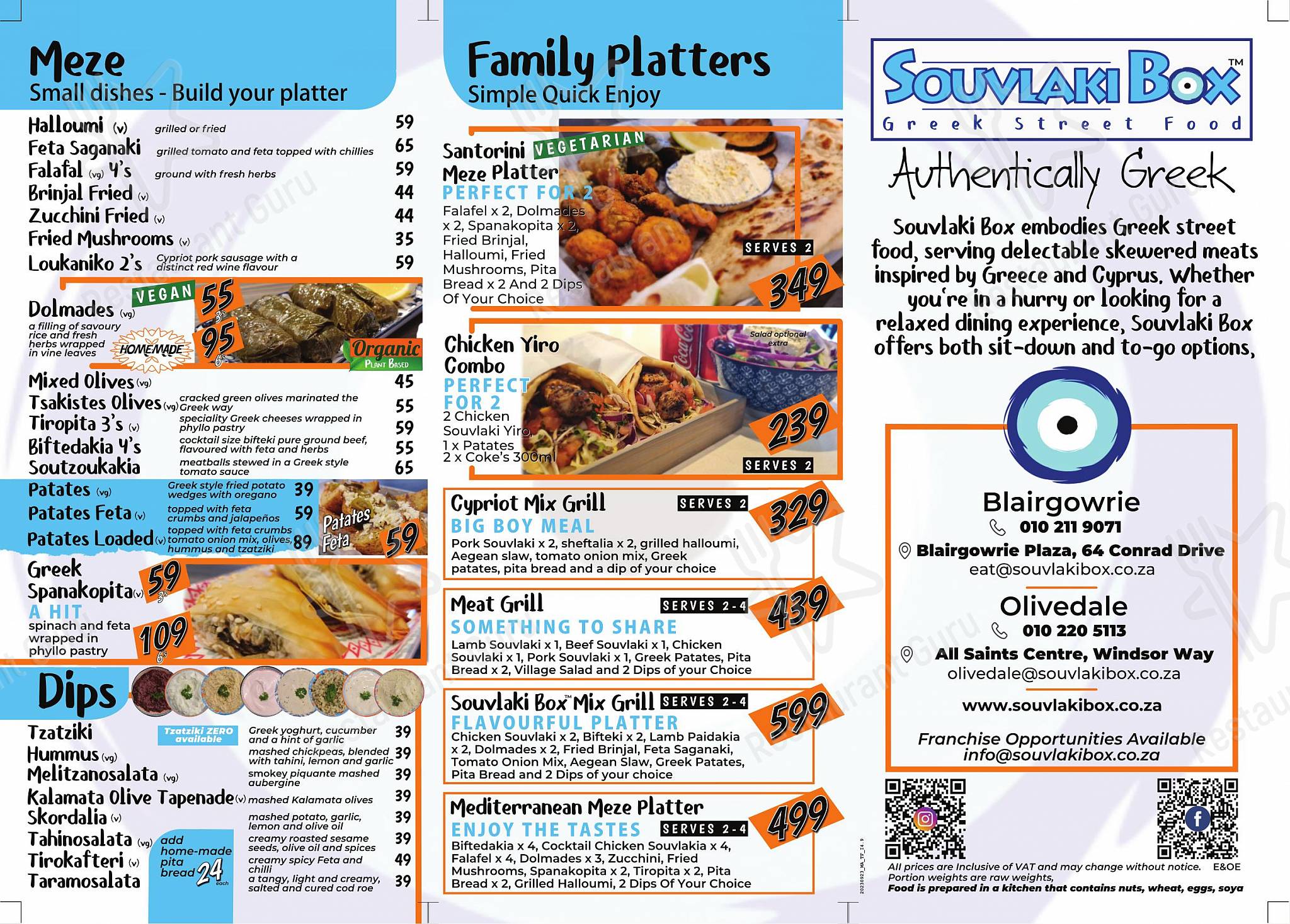 Menu at Souvlaki Box Olivedale restaurant, Randburg, Shop 3 & 4 All ...