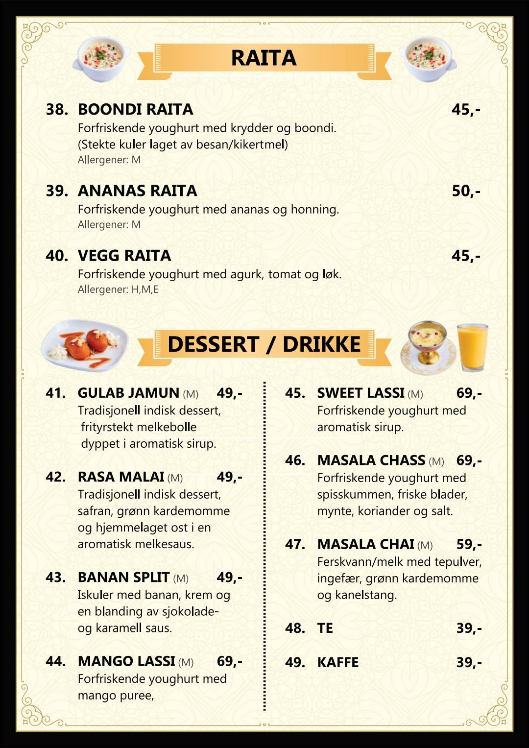 Menu at Spice Point Indisk Restaurant Bar, Ytre Enebakk