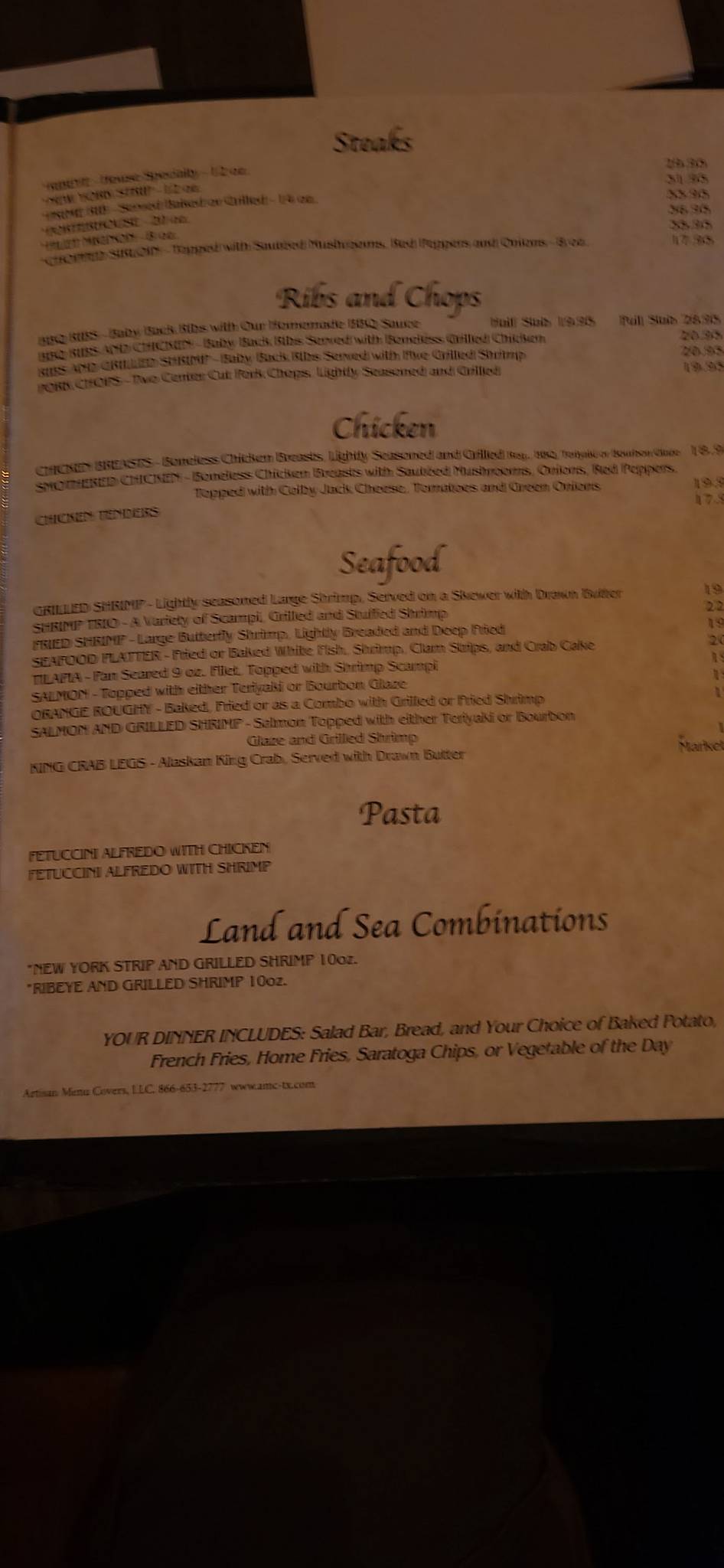 Menu at Spillway Lodge pub & bar, USA, 623 Old State Rd