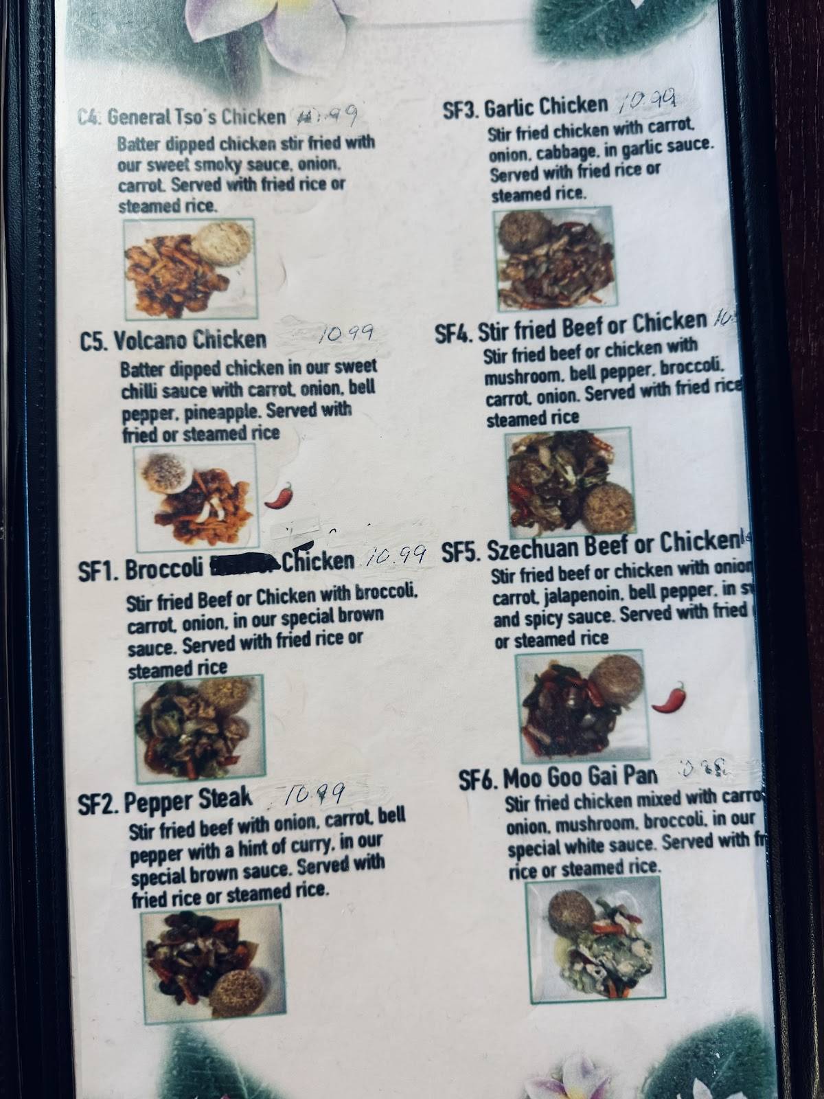 Menu at Bea's Asian Cuisine restaurant, Spiro