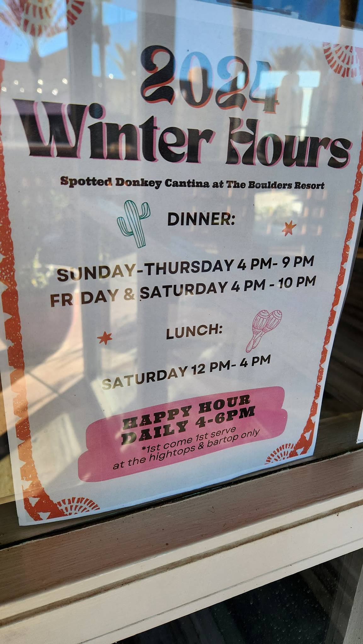 Carta del restaurante Spotted Donkey Cantina, Scottsdale, N Scottsdale Rd