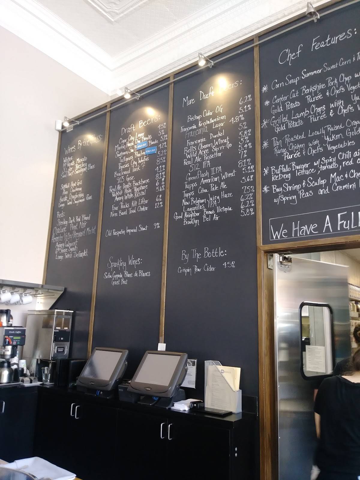 Menu at Square Burger restaurant, McKinney