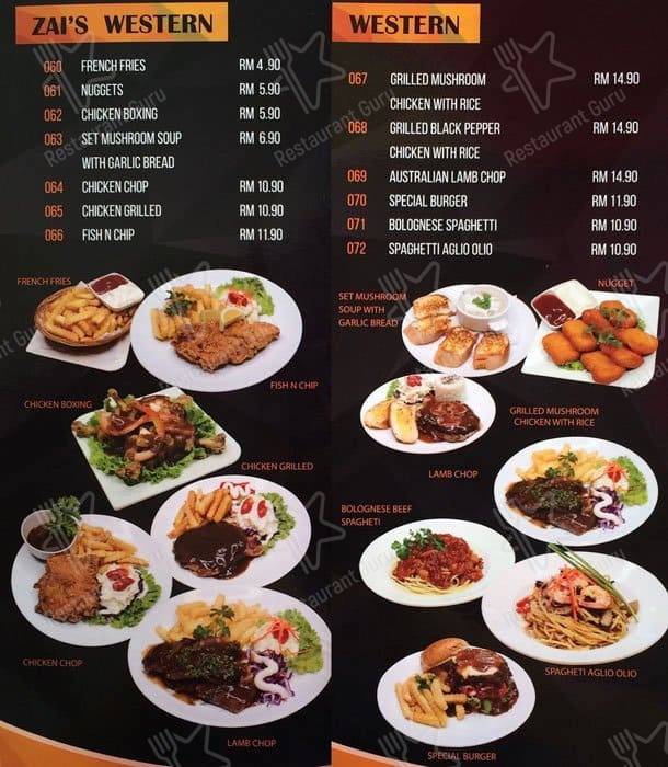 Menu at Sri Gemilang Cafe, Shah Alam