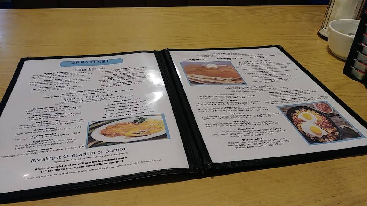 Menu at Boardwalk Cafe, Webster Groves