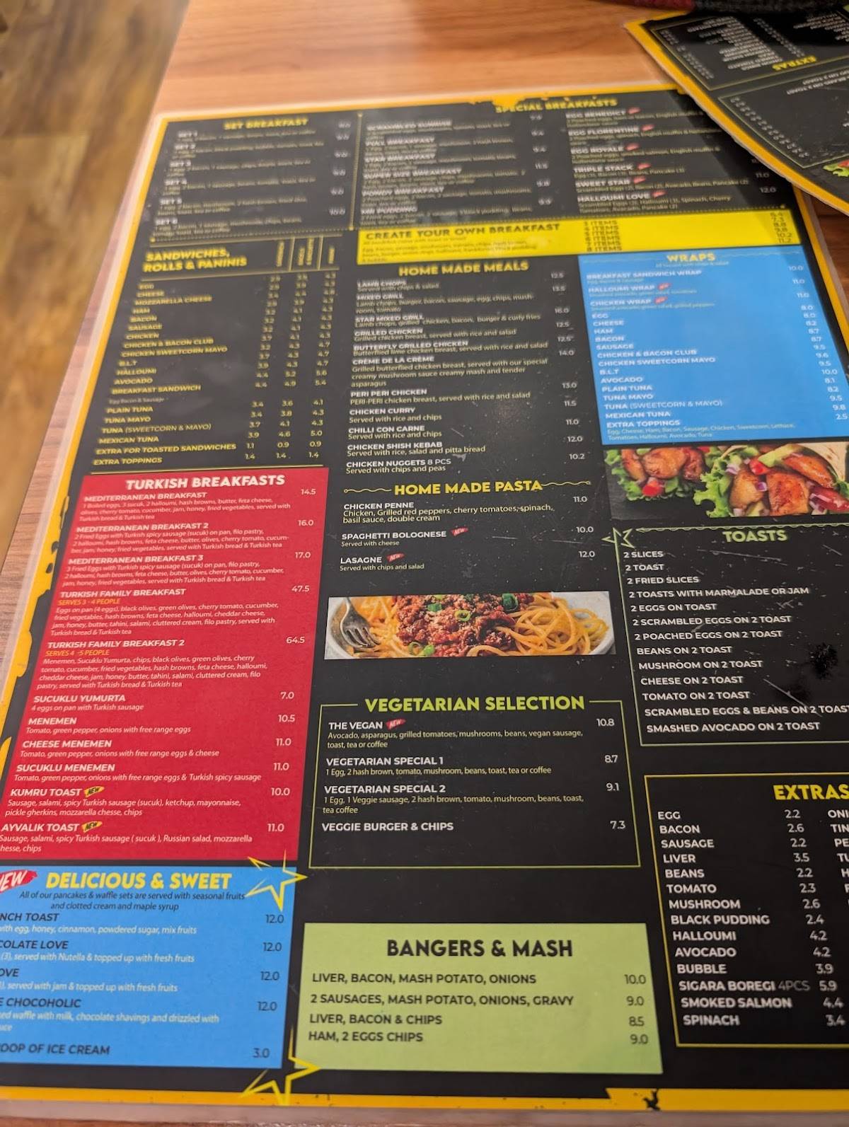 Menu at Star Cafe, Enfield, 256 High St