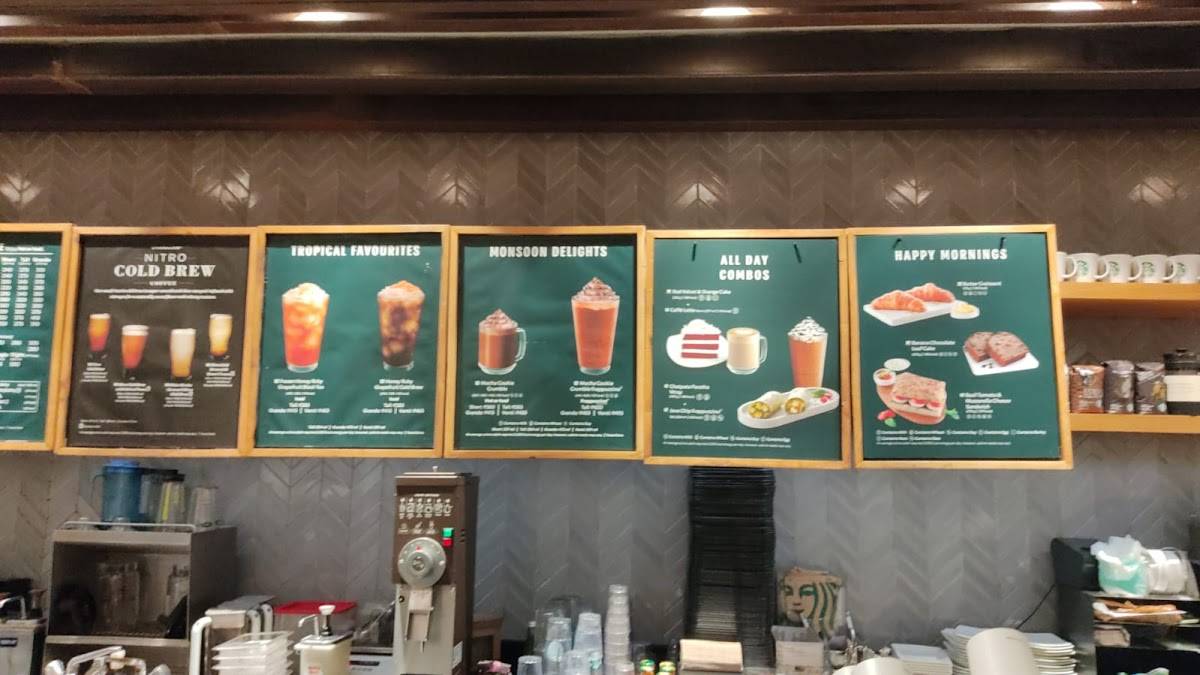 Menu at Starbucks, Noida, Dlf Mall Of India
