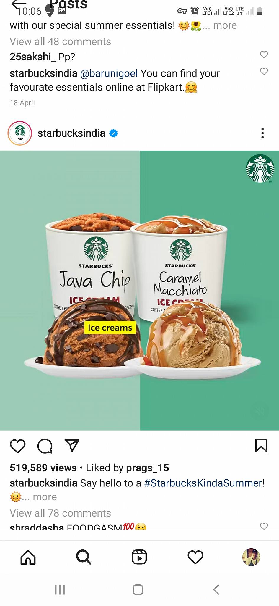 Menu at Starbucks, Noida, Dlf Mall Of India