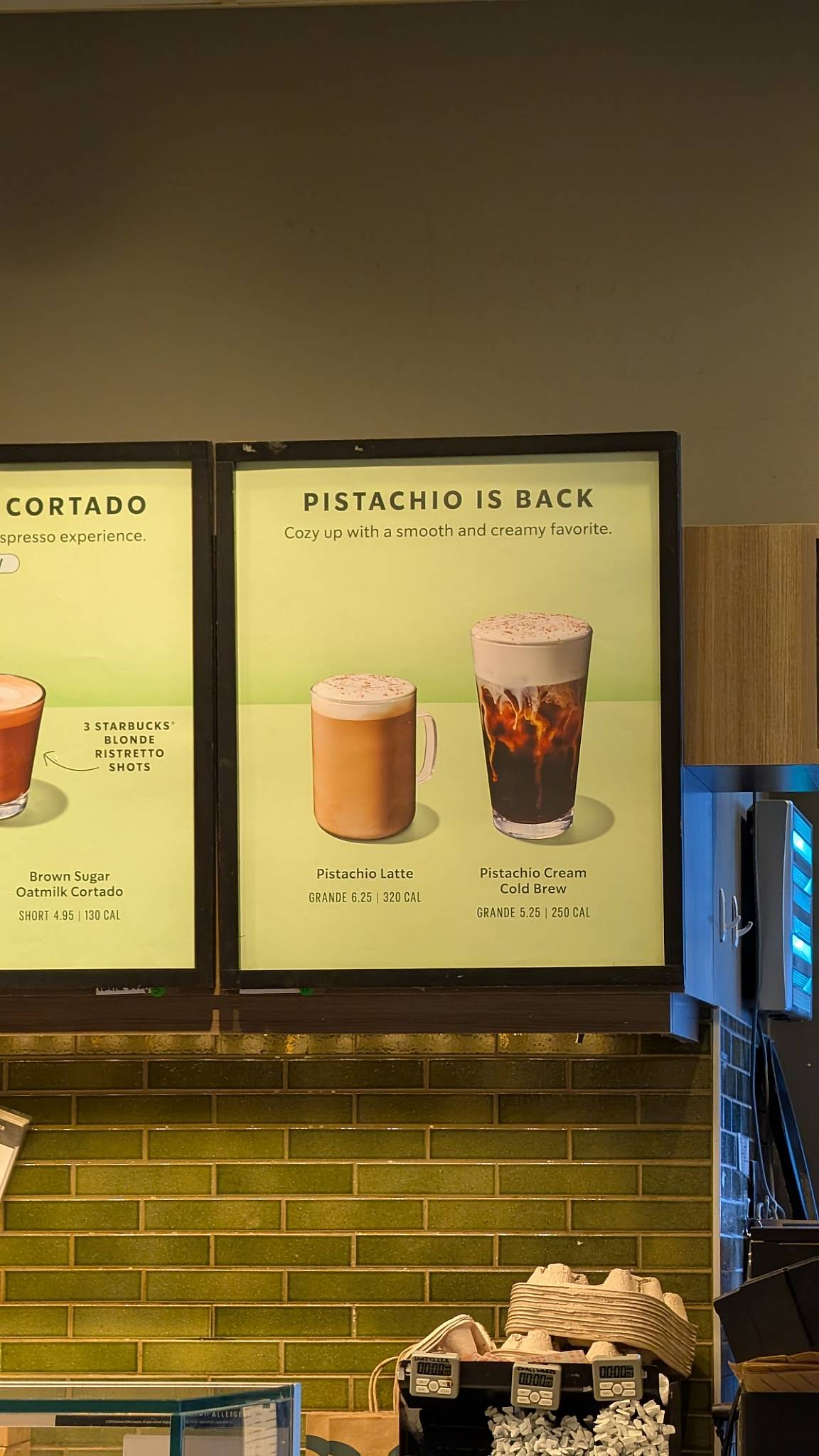 Menu at Starbucks cafe, Madison, 4202 E Washington Ave
